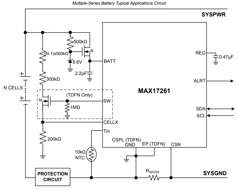 MAX17261 Fuel Gauge ICs - Analog Devices / Maxim Integrated | Mouser
