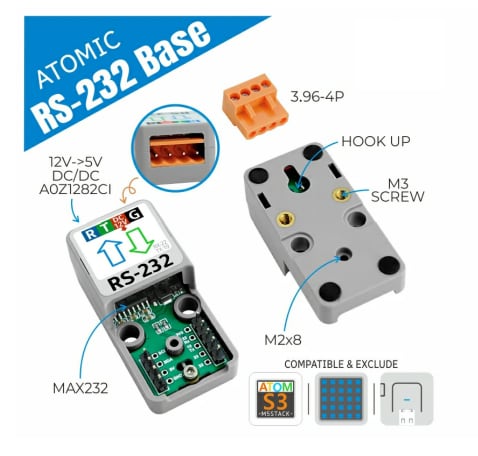 A136 Atomic RS232 Base Module - M5Stack | Mouser